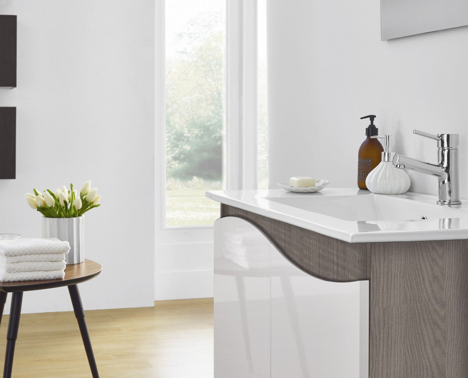 Móvel Casa Banho Roma 80 Branco/Estepa - 20012871 | MaxMat