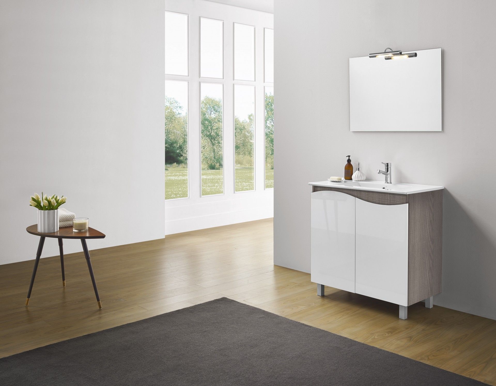 Móvel Casa Banho Roma 80 Branco/Estepa - 20012871 | MaxMat